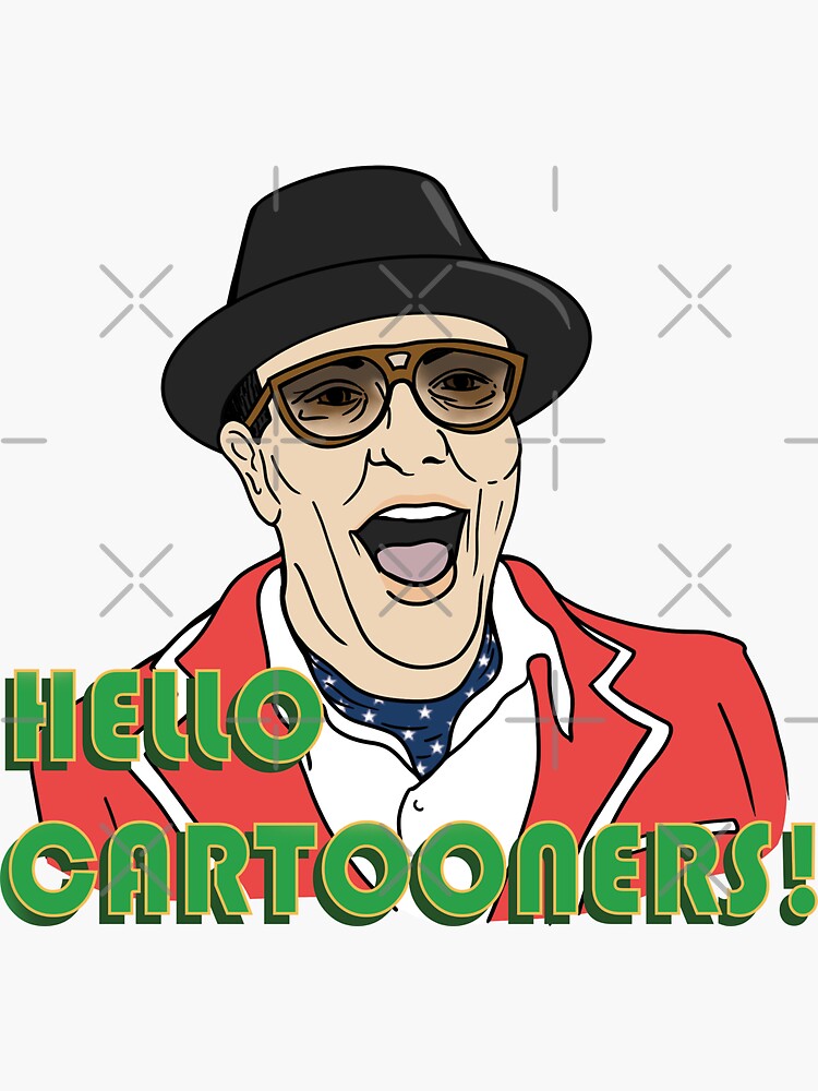"Hello Cartooners" Sticker for Sale by Amanda Hooser | Redbubble