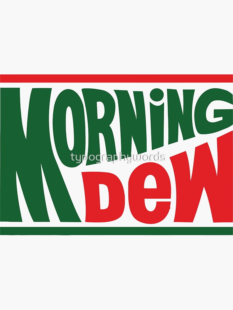 "Grateful Morning Dew" Sticker for Sale by typographywords | Redbubble