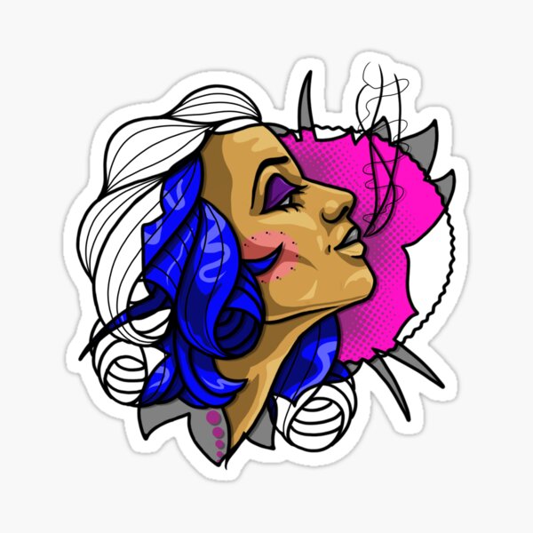 "Smoking Girl" Sticker for Sale by CJOrazi | Redbubble