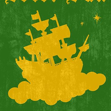 Cartel Minimalista De Peter Pan Minimalist Peter Pan Book Cover: Clean