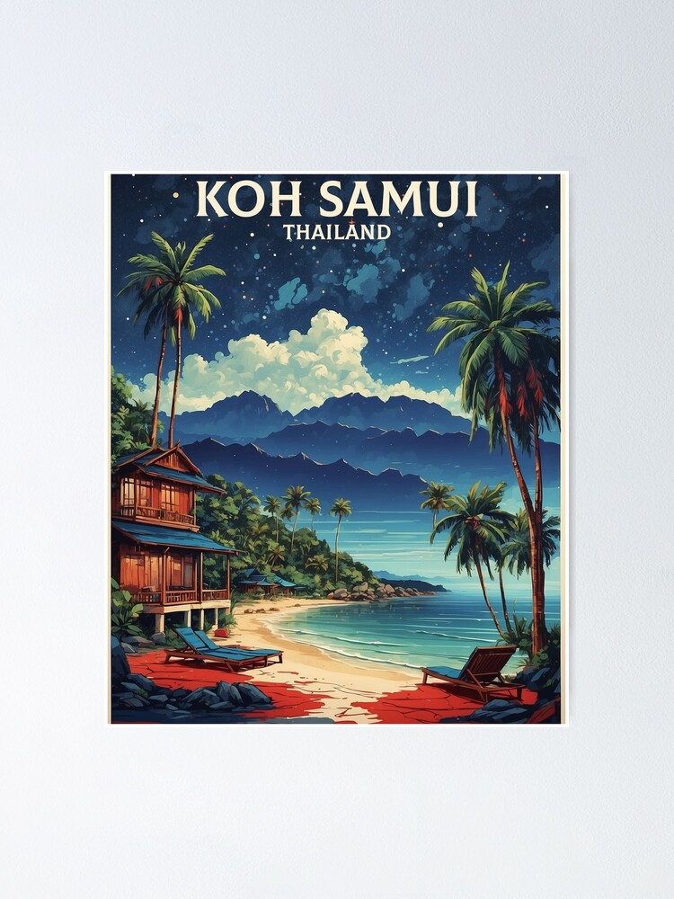 "Koh Samui Thailand Vintage Travel Tourism " Poster for Sale by ...