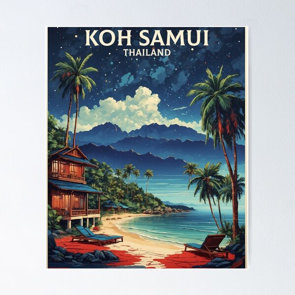 "Koh Samui Thailand Vintage Travel Tourism " Poster for Sale by ...