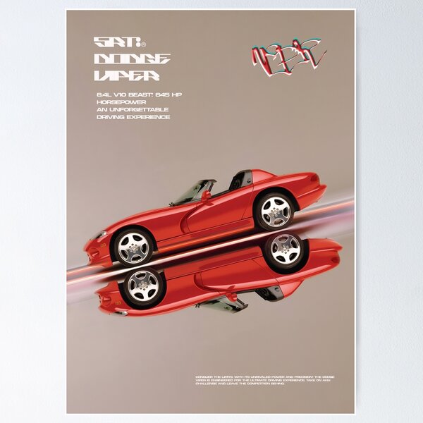 "Dodge Viper SRT " Poster for Sale by aliigal | Redbubble