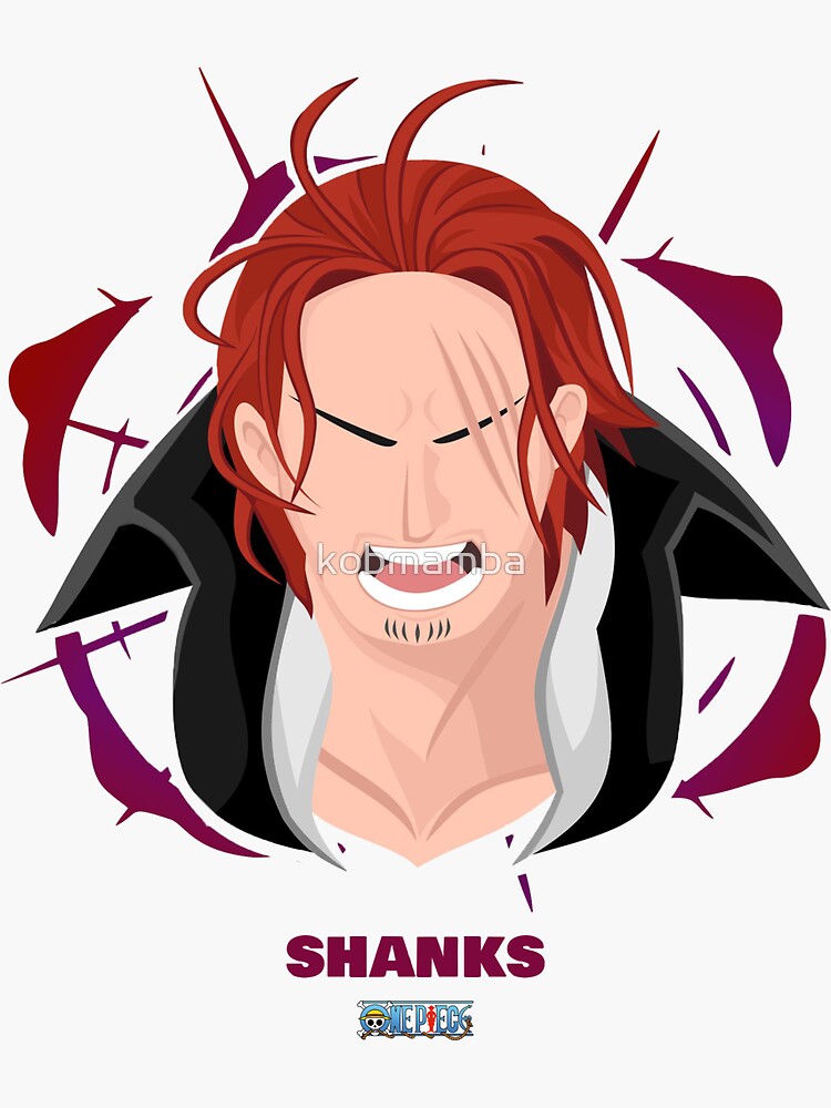 "One Piece Shanks" Sticker for Sale by kobmamba | Redbubble