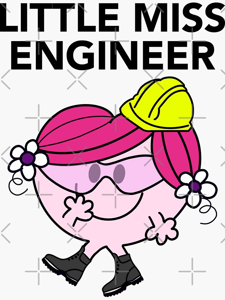 "Little Miss Engineer" Sticker for Sale by ravenhairbeauty | Redbubble