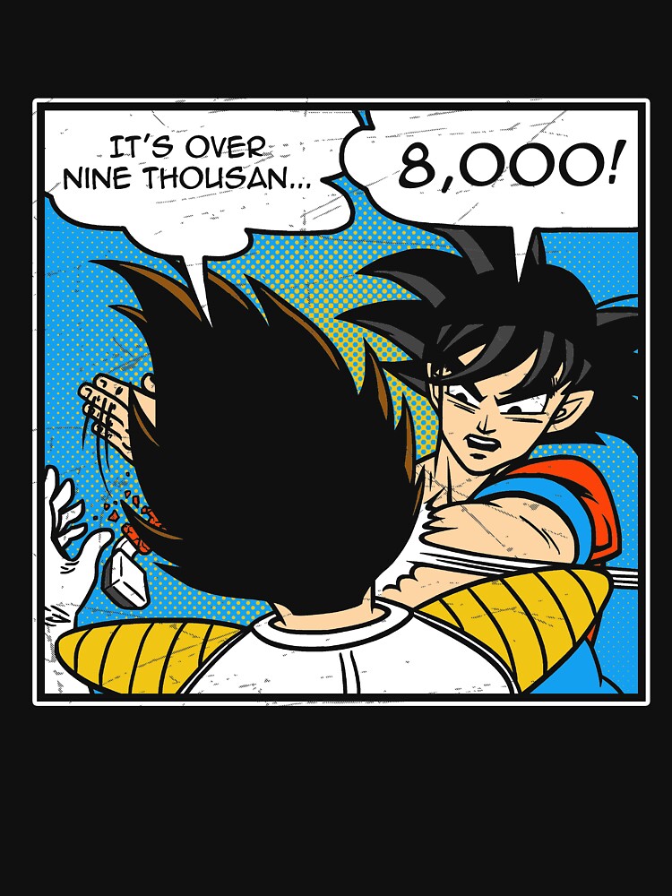 "It's Over 8000!" T-shirt for Sale by Punksthetic | Redbubble | meme t ...