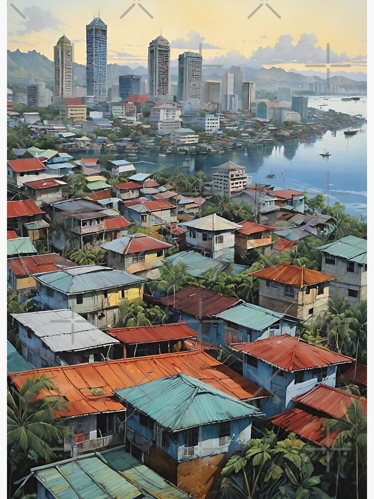 "Cebu City Skyline Philippines Twilight" Art Board Print for Sale by placesonearth | Redbubble