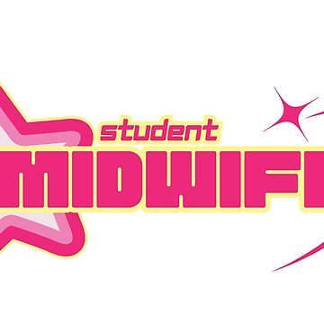 "90s logo student midwife" Sticker for Sale by charliesangels | Redbubble