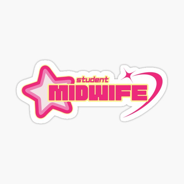 "90s logo student midwife" Sticker for Sale by charliesangels | Redbubble