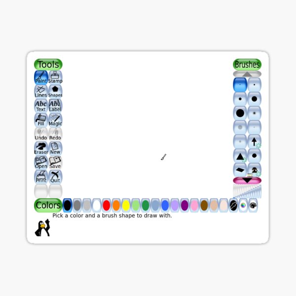 "Tux Paint" Sticker for Sale by TuxPaint | Redbubble