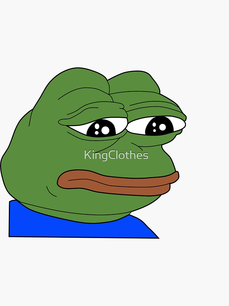 "FeelsBadMan Emote " Sticker by KingClothes | Redbubble
