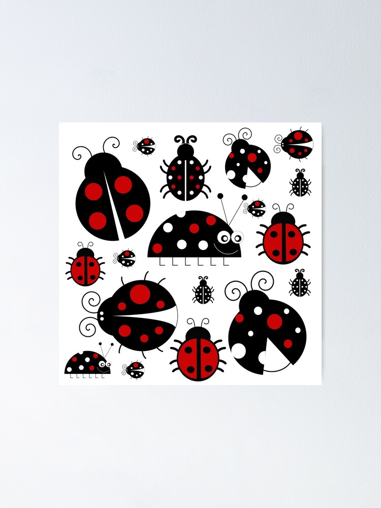 "Ladybirds" Poster by SusiBradley | Redbubble