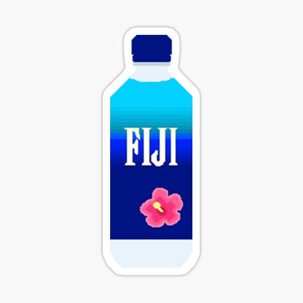 "Pixelated Fiji Bottle" Sticker for Sale by weissdocs | Redbubble