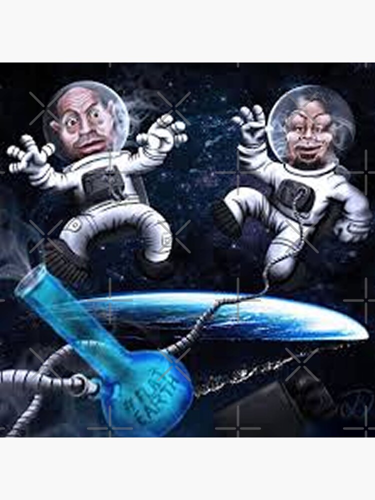 "Joe Rogan Stoned In Space Flat Earth Art" Sticker by Desire-inspire ...