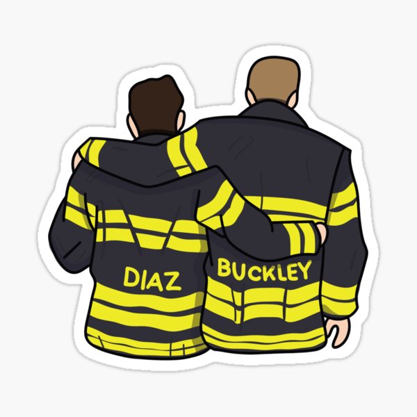 "Evan Buckley and Eddie Diaz from behind" Sticker for Sale by ...