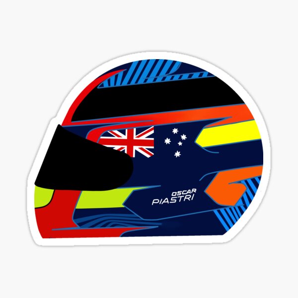 "Oscar Piastri 2024 helmet" Sticker for Sale by AnnesCreatives | Redbubble
