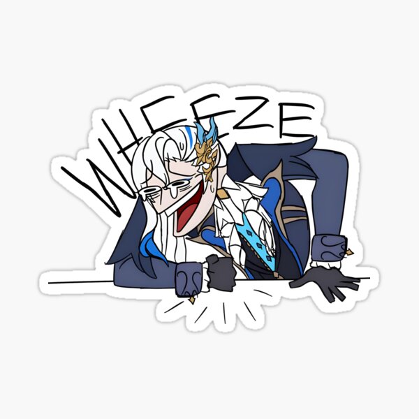 "Neuvillette Wheeze Meme Genshin Impact" Sticker for Sale by puffdipper ...