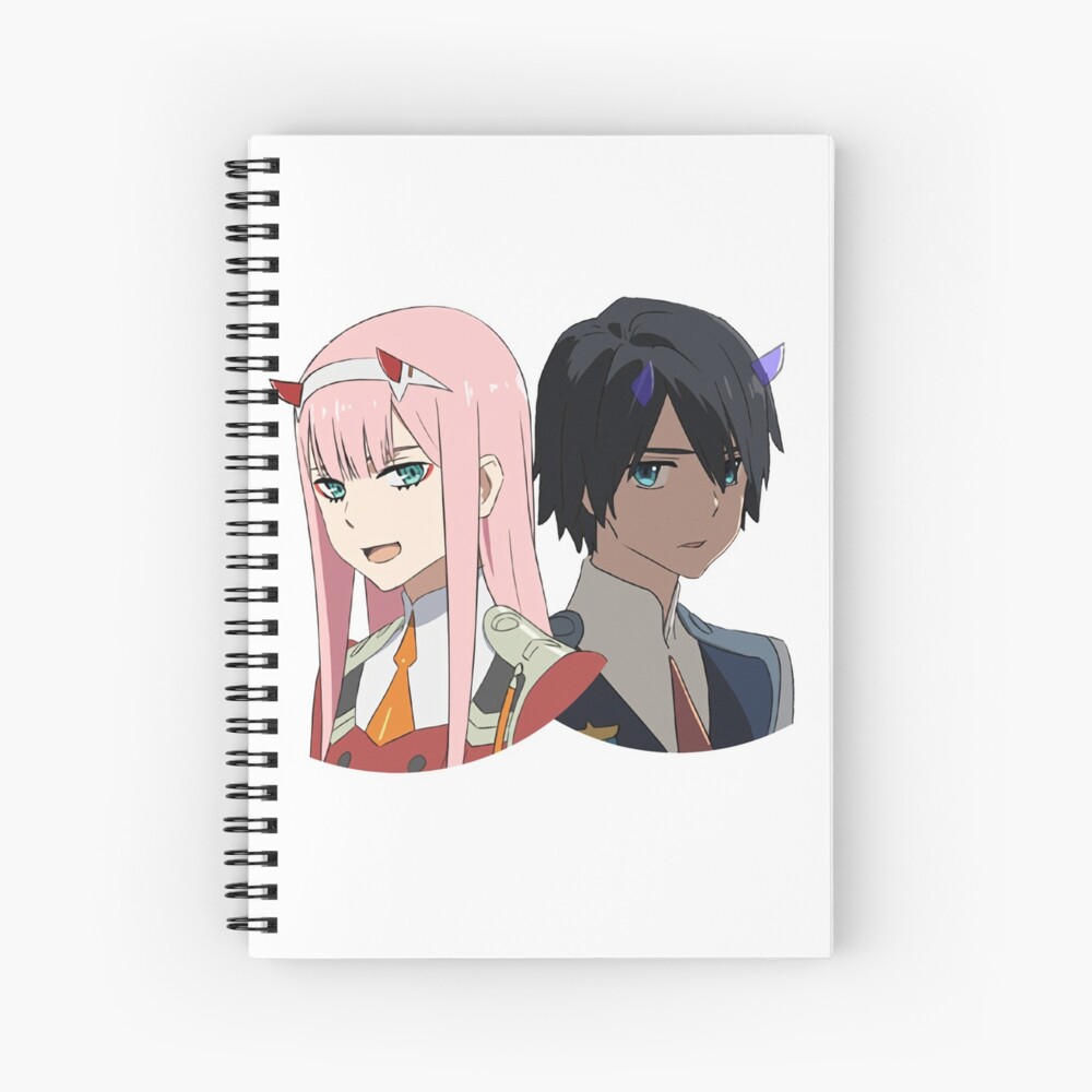 "Zero Two Hiro" Spiral Notebook for Sale by Shiromaru | Redbubble