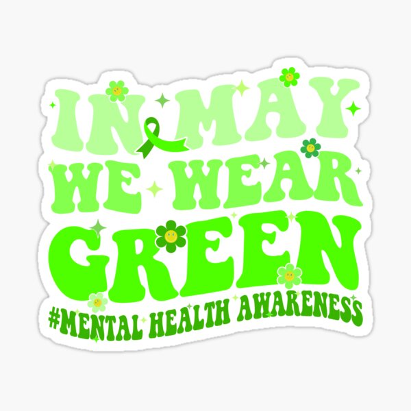 "Groovy Mental Health Awareness Month-2024 Family" Sticker for Sale by ...