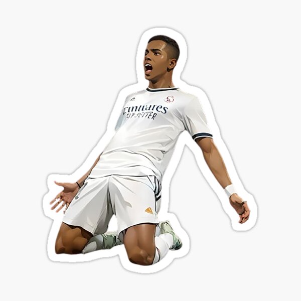 "real madrid rodrygo celebration goal" Sticker for Sale by bekkour10 ...