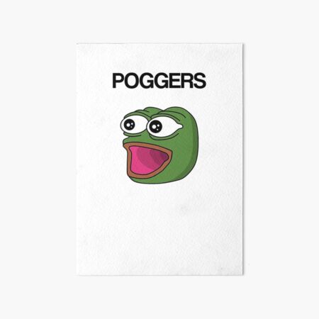 "POGGERS Emote Black text" Art Board Print for Sale by KingClothes ...