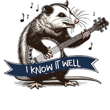 " Opossum animals possum - banjo folk music meme" Essential T-Shirt for ...