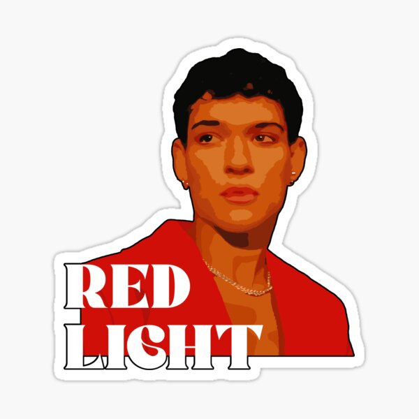 "Red Light Omar Rudberg" Sticker for Sale by YoungRydbergs | Redbubble