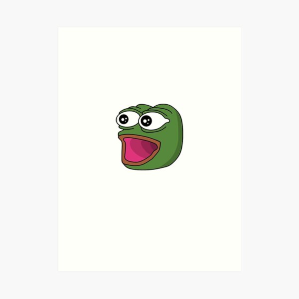 "POGGERS Emote White Text" Art Print by KingClothes | Redbubble