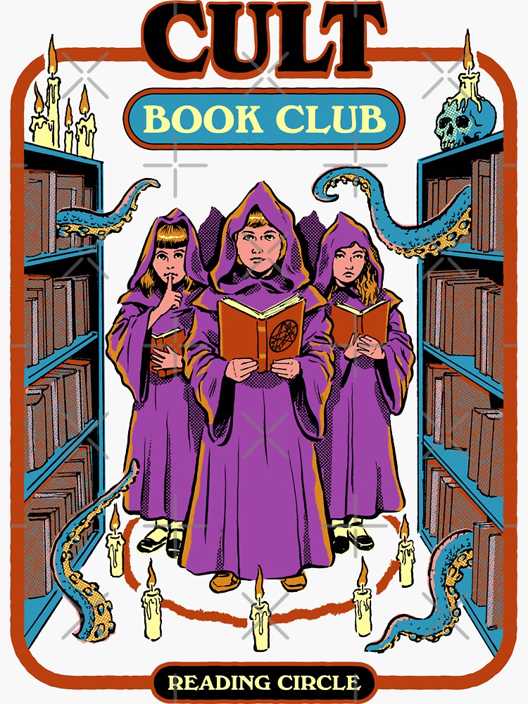 "Cult Book Club" Sticker for Sale by stevenrhodes | Redbubble