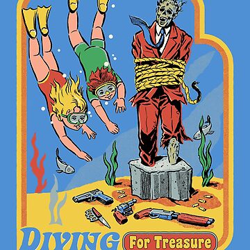 "Diving For Treasure" Sticker for Sale by Steven Rhodes | Redbubble