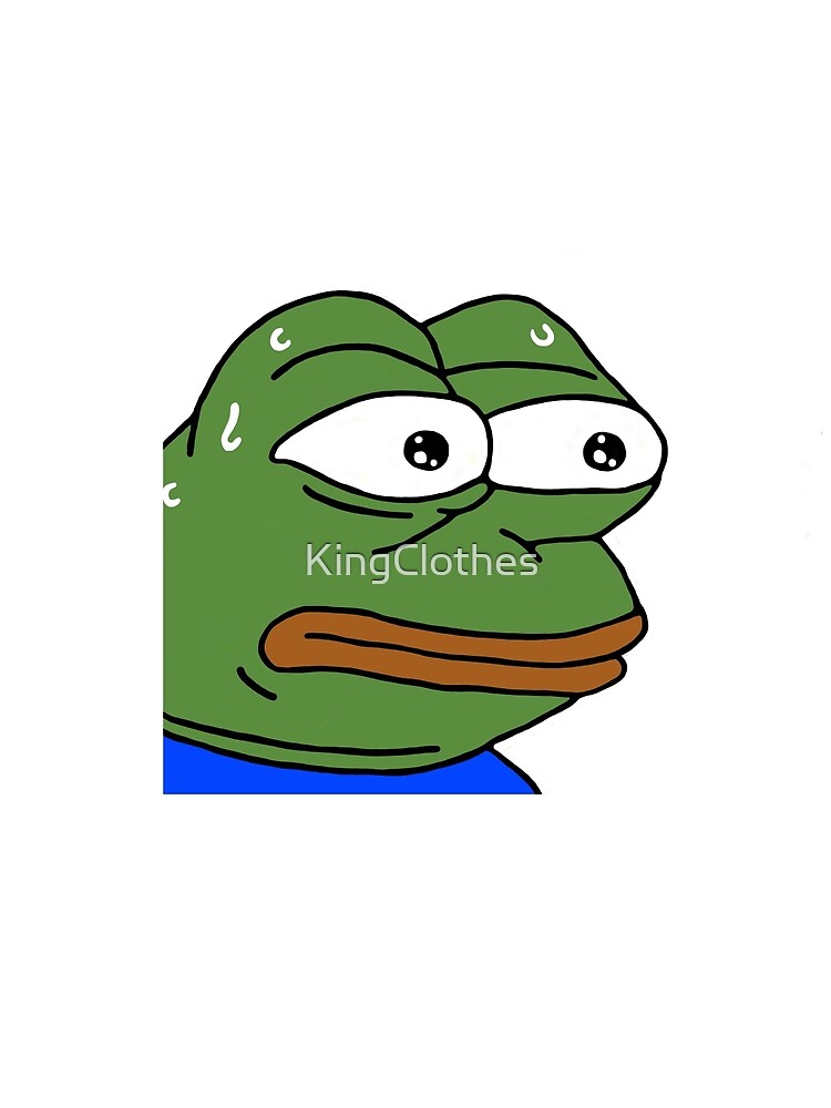 "monkaS Emote White Text" Art Print for Sale by KingClothes | Redbubble