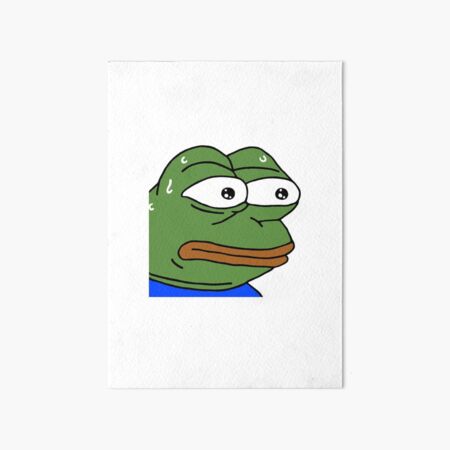 "monkaS Emote White Text" Art Board Print by KingClothes | Redbubble