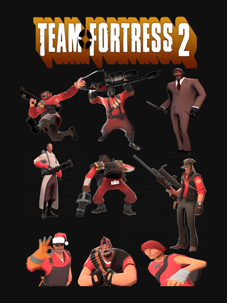 "Team Fortress 2 - All Characters Classes With Tf2 Logo" Essential T ...