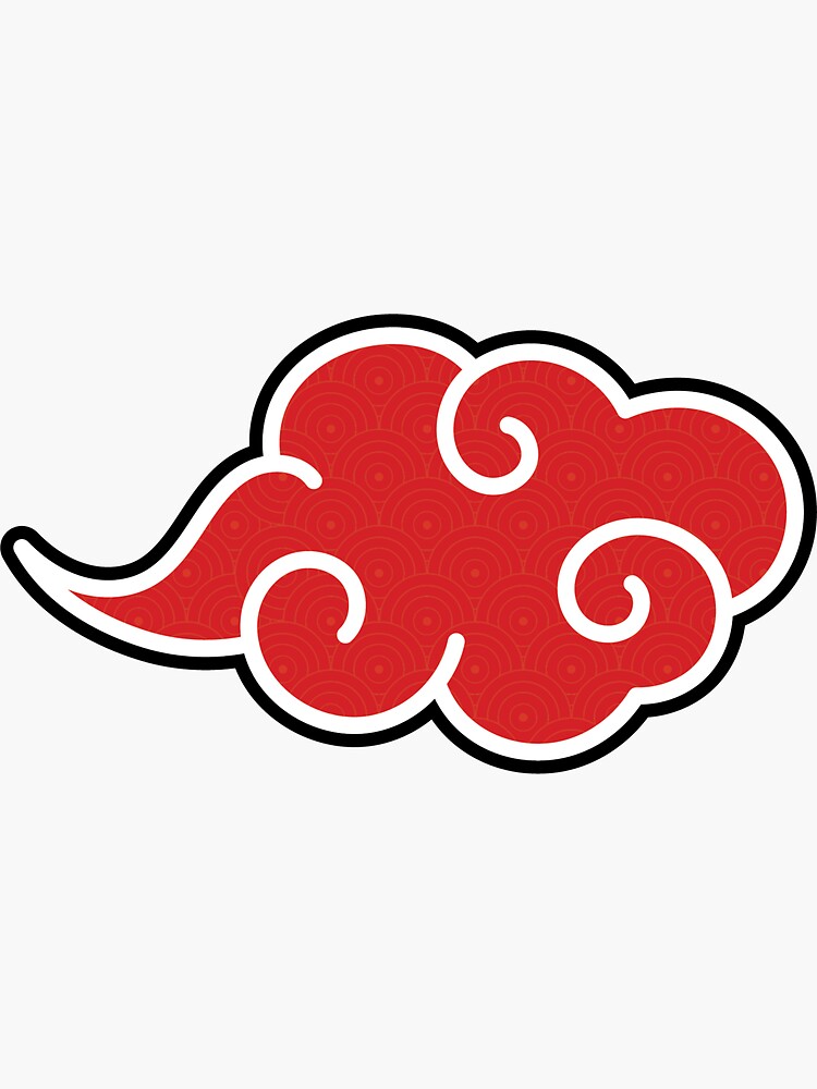 "THE Akatsuki Cloud" Sticker for Sale by RarebirdRobo | Redbubble