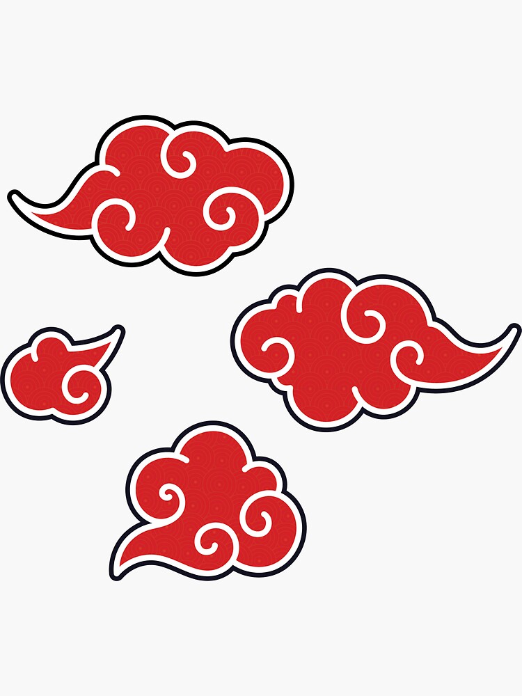 "Akatsuki Cloud Set" Sticker for Sale by RarebirdRobo | Redbubble