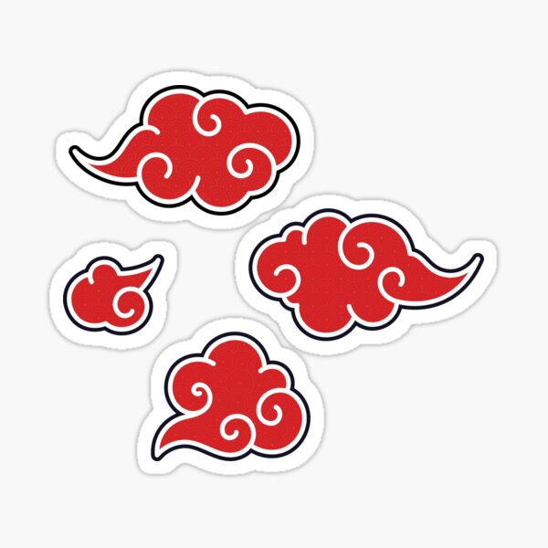"Akatsuki Cloud Set" Sticker for Sale by RarebirdRobo | Redbubble