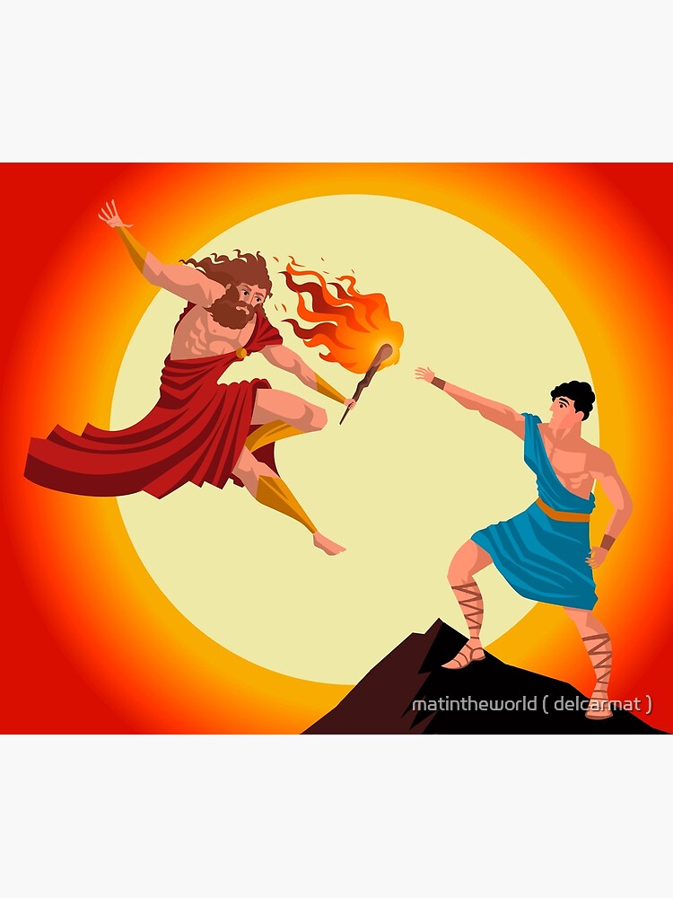 Prometheus Stealing Fire Drawing Prometheus Stealing Fire From The