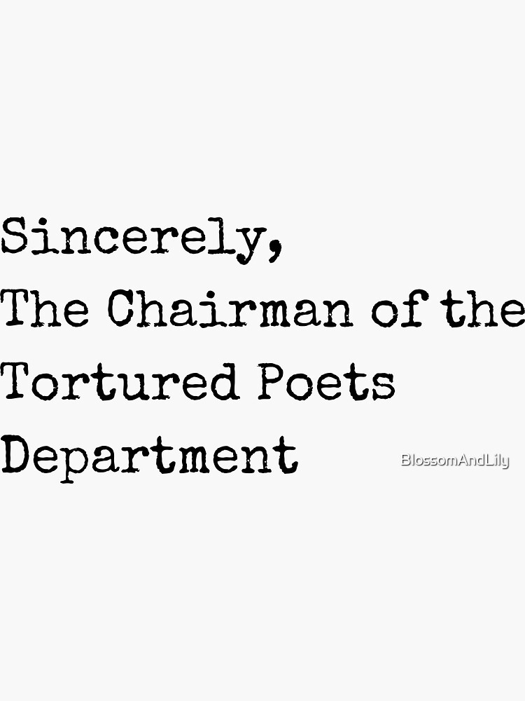 Sincerely the chairman of the TTPD, Ttpd, Taylor, ts11, typewriter font ...
