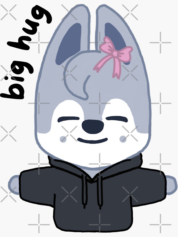 "Wolfchan Big Hug Sticker" Sticker for Sale by xoseoulmates | Redbubble