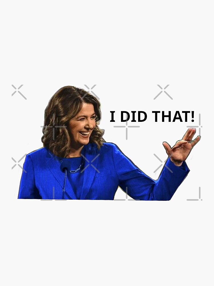 "Danielle Smith Meme" Sticker for Sale by BackgroundPixel | Redbubble