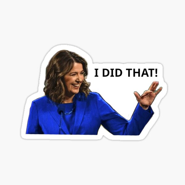 "Danielle Smith Meme" Sticker for Sale by BackgroundPixel | Redbubble