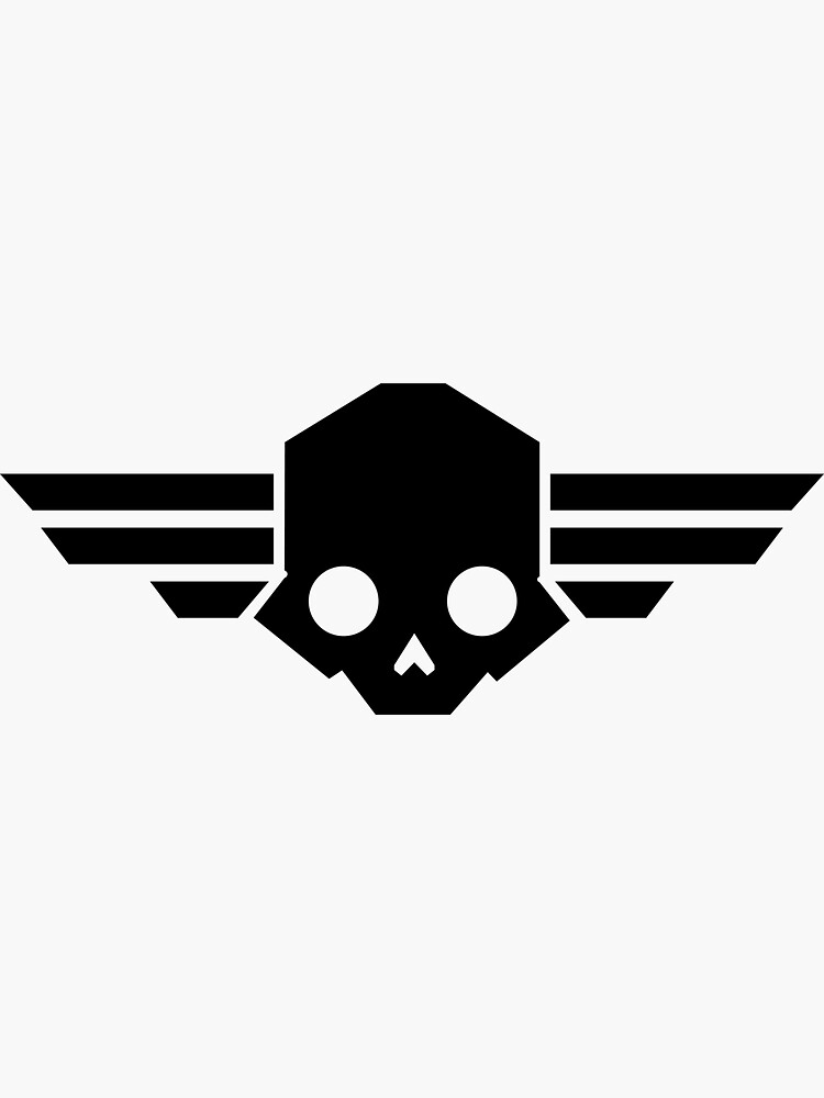 "Helldiver Logo White" Sticker for Sale by D D | Redbubble