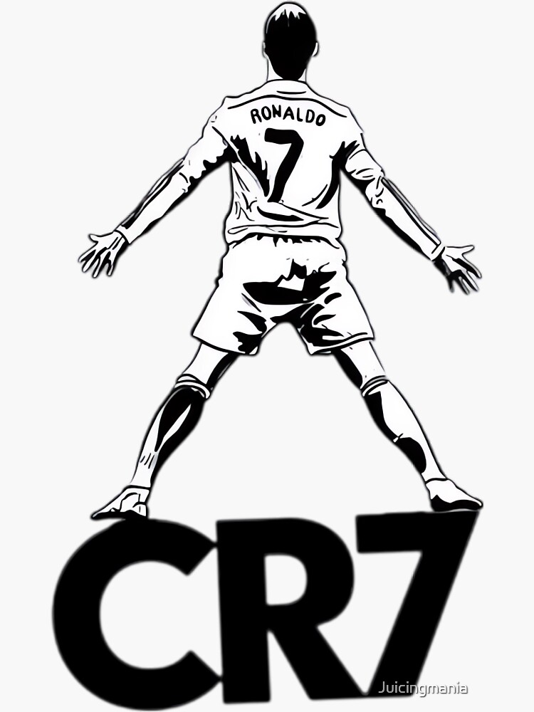 "CR7, Cristiano Ronaldo" Sticker by Juicingmania | Redbubble