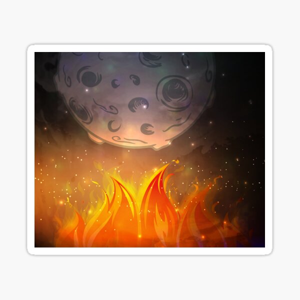"Let it fire to the moon - Fire sign - The Five Elements Abstract ...