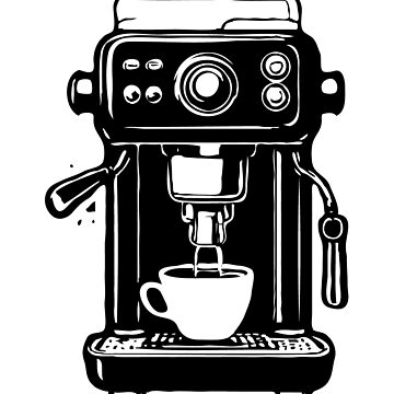 "Coffee machine" Sticker for Sale by JiraK27 | Redbubble