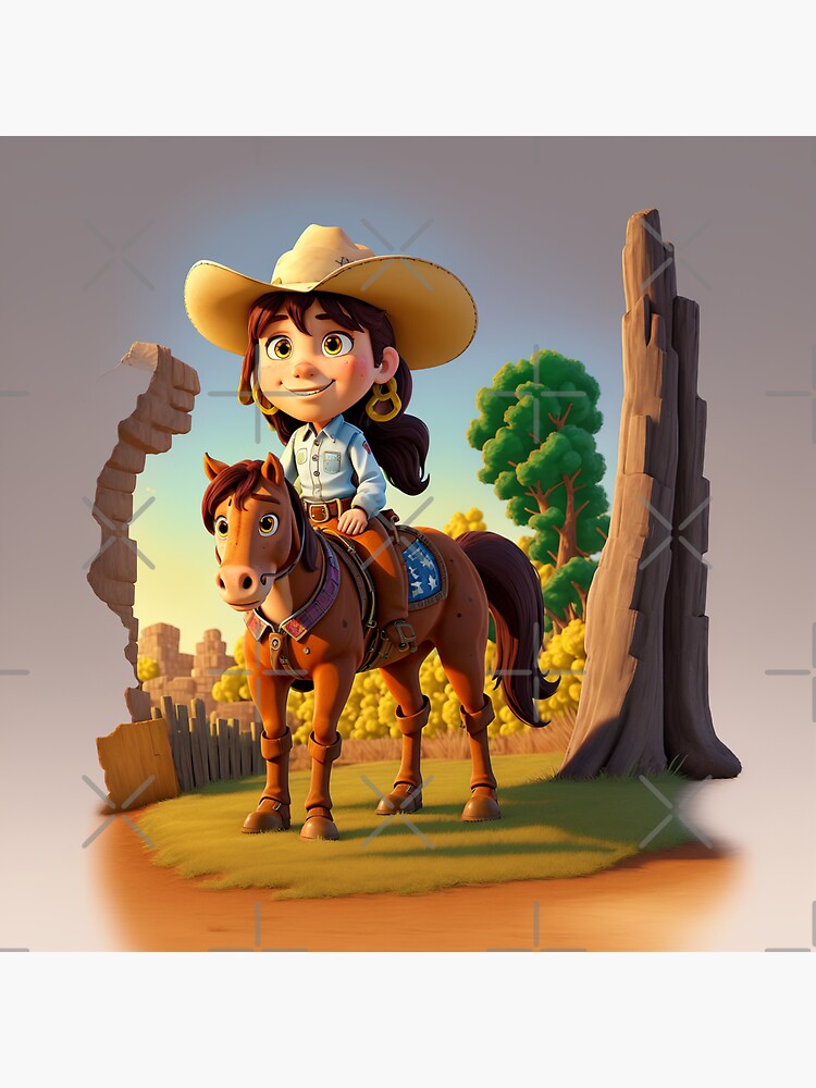 "Cute Cow boy Carter " Sticker for Sale by TAbhala | Redbubble