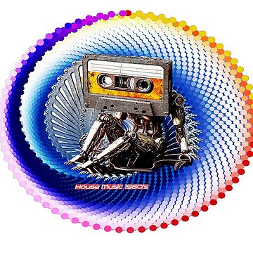 "Retro Rhythms: The Mechanical Soul" Sticker for Sale by CIRCUITVIBES ...