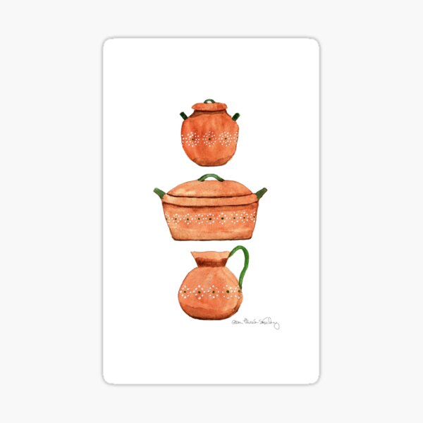 "Mexican Clay Pots" Sticker for Sale by amariastudio | Redbubble