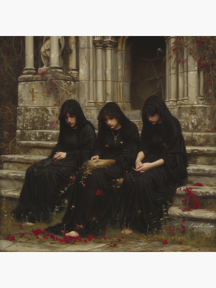 ""Mourning" by Emile Corsi " Sticker for Sale by Emile-Corsi-Art ...