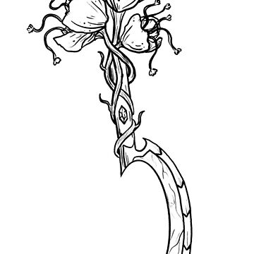 "Haemanthus blade: Red rising sword (obsidian)" Sticker for Sale by ...